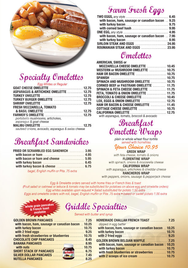 Celebrity Diner menu in Syosset, New York, USA