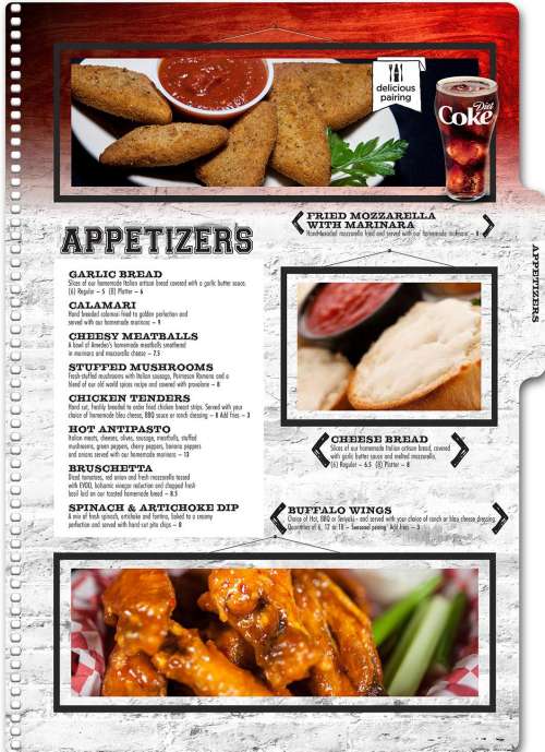 Amedeo's Italian Restaurant menu in Raleigh, North Carolina, USA
