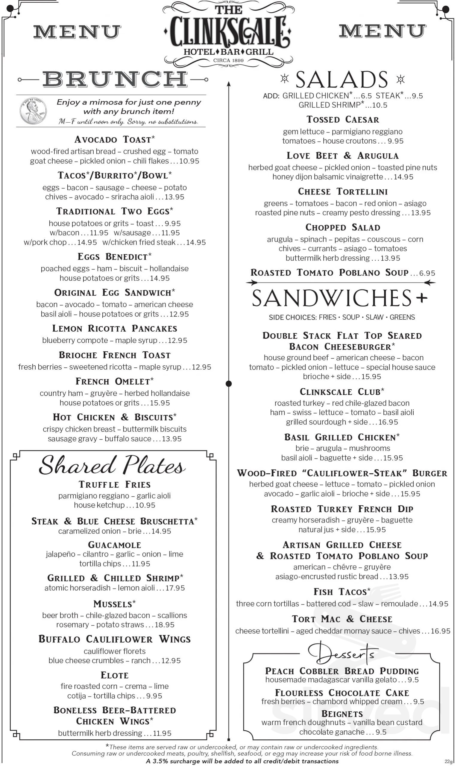 The Clinkscale menus in Jerome, Arizona, United States
