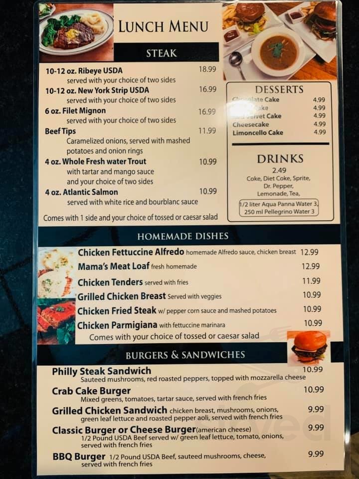 Al's Steakhouse menu in Woodward, Oklahoma, USA