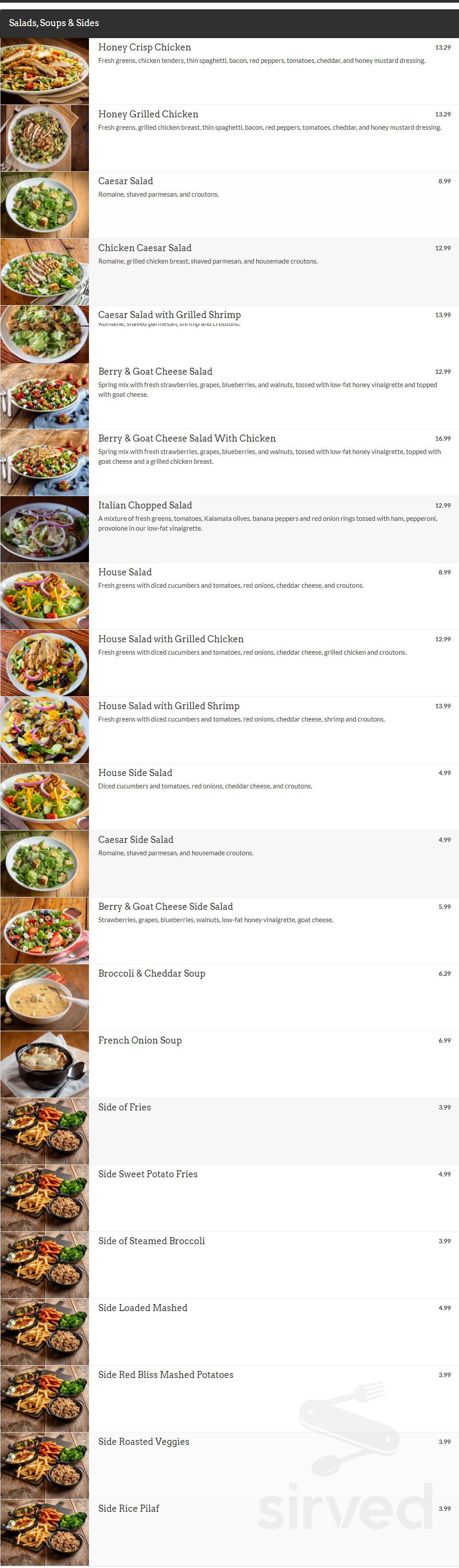 Menu - Sturbridge MA's UNO Pizzeria & Grill | Sirved