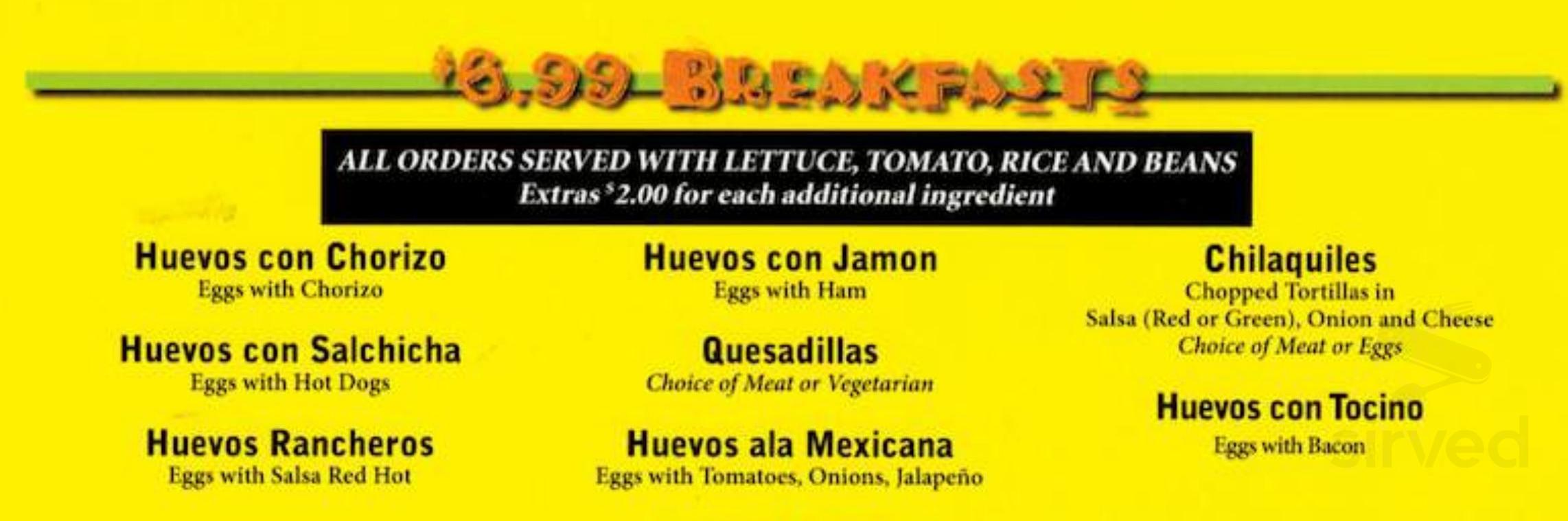 Super Tacos Moy menu in Burlington, Wisconsin, USA