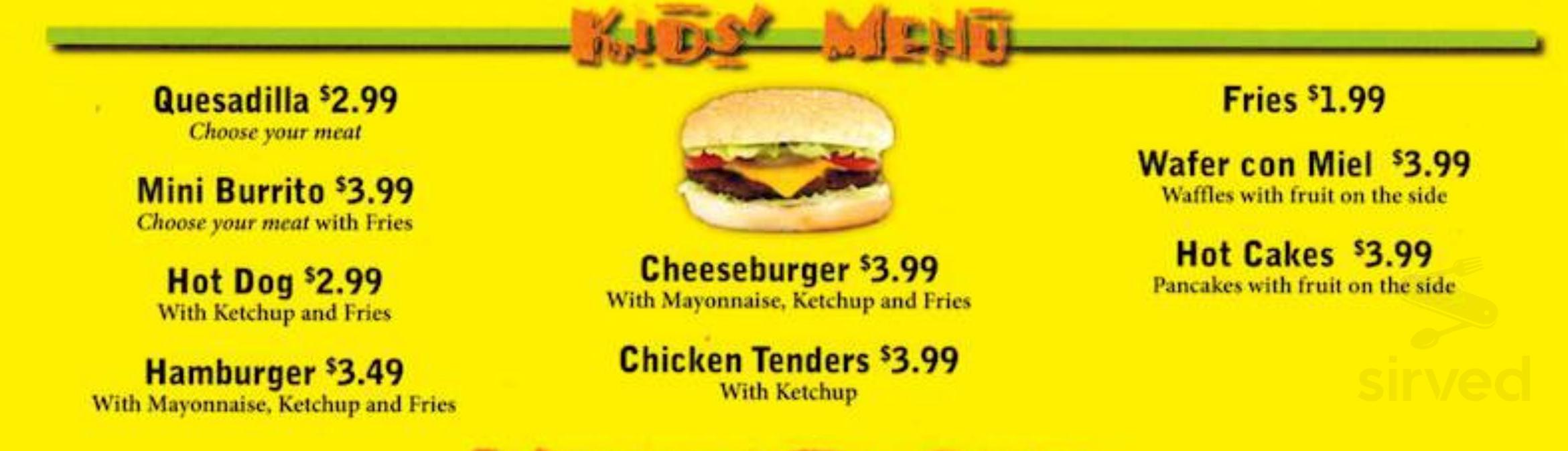 Super Tacos Moy menu in Burlington, Wisconsin, USA