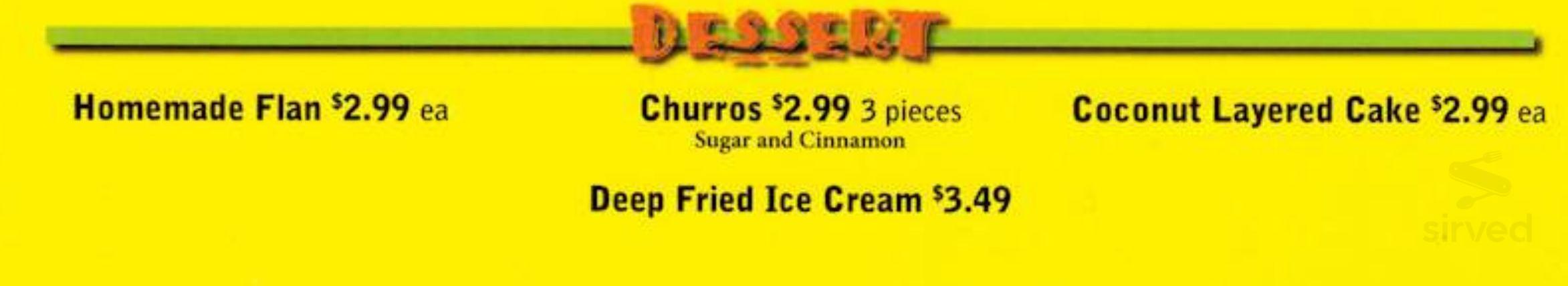 Super Tacos Moy menu in Burlington, Wisconsin, USA