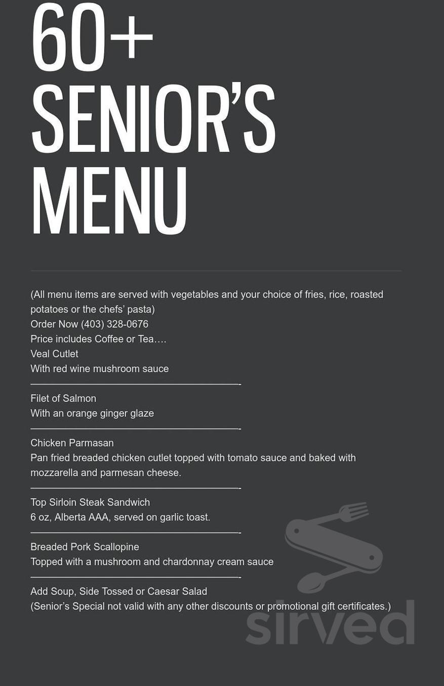 Georgios Dining menu in Lethbridge, Alberta, Canada