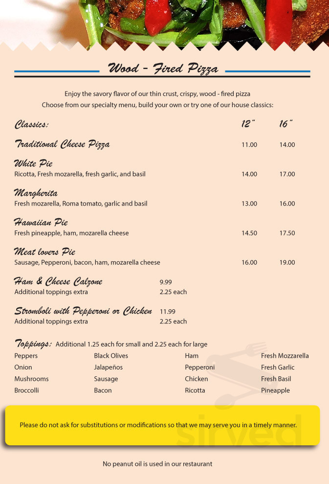 River Rock Restaurant & Marina Bar menu in Brick Township, New Jersey, USA