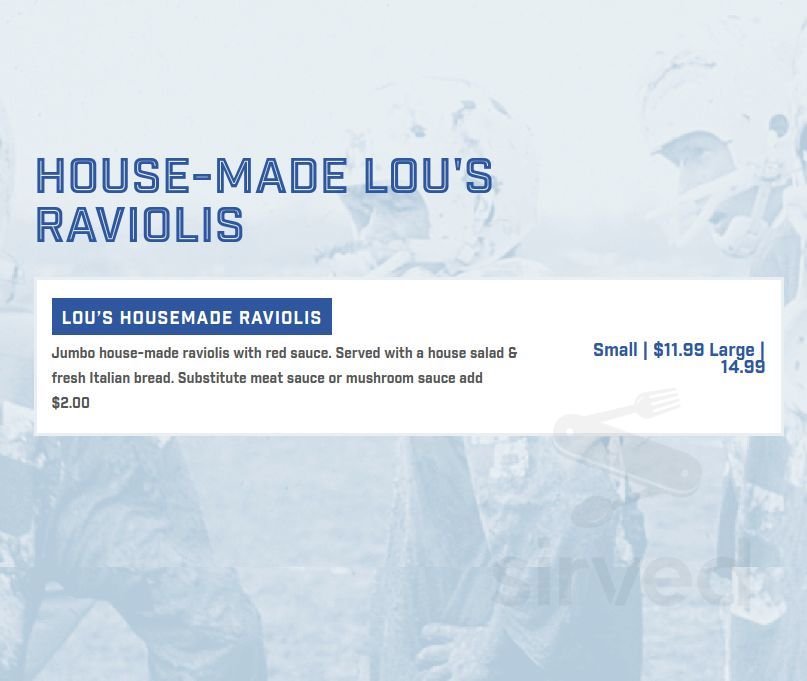 Champs Downtown menu in State College, Pennsylvania, USA