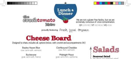 Menu for The Couch Tomato - Conshohocken in Conshohocken, PA | Sirved