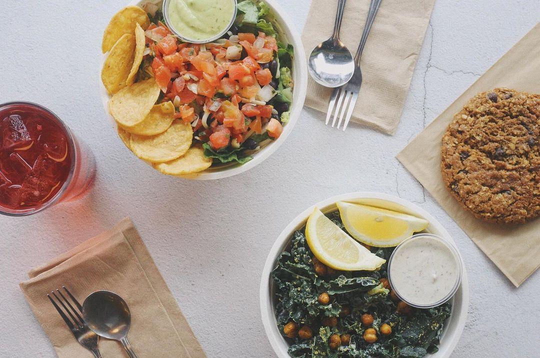 Laughing Planet menu in Corvallis, Oregon, USA