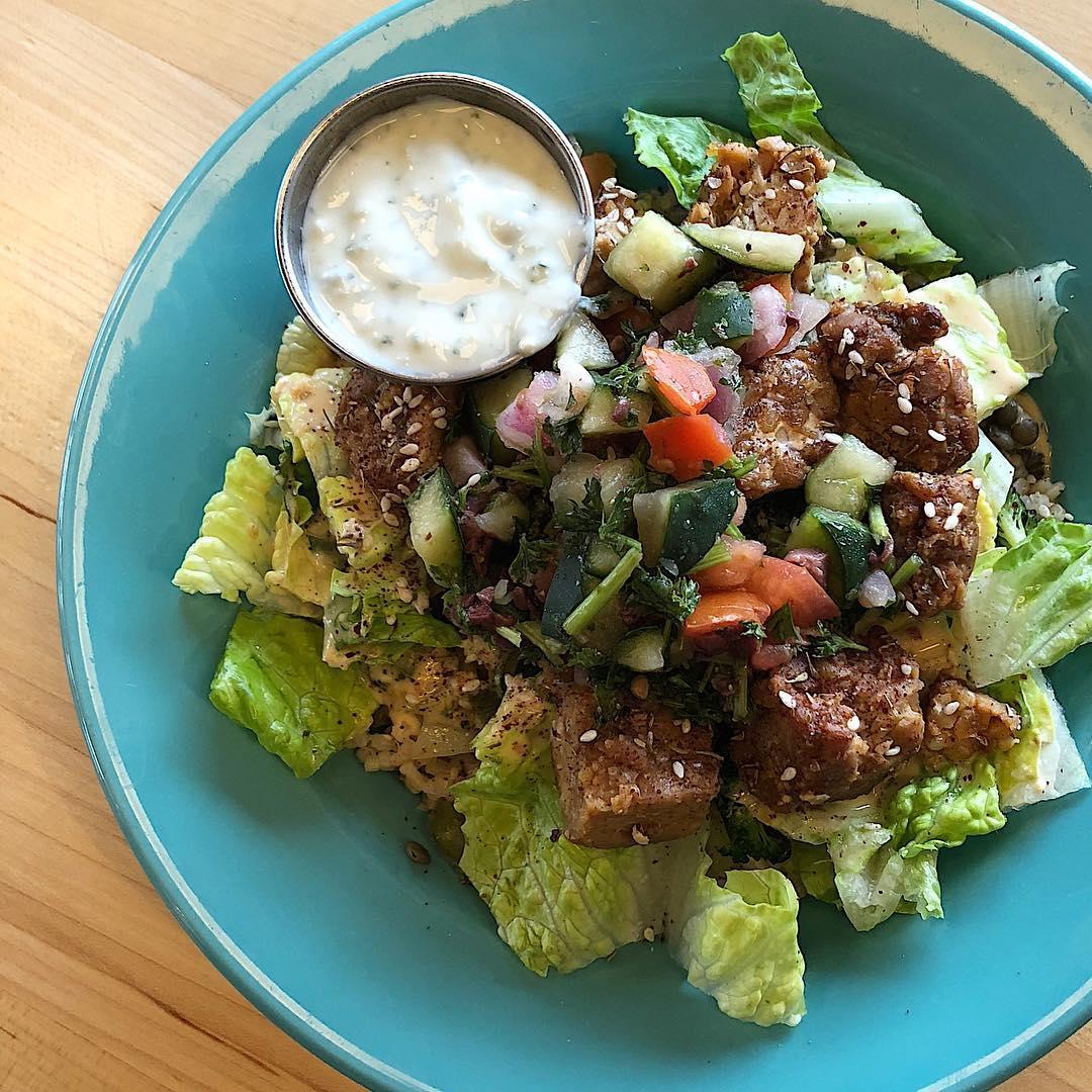 Laughing Planet menu in Portland, Oregon, USA