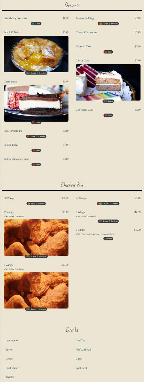 Southern Blues - Hanover menu in Hanover, Maryland, USA