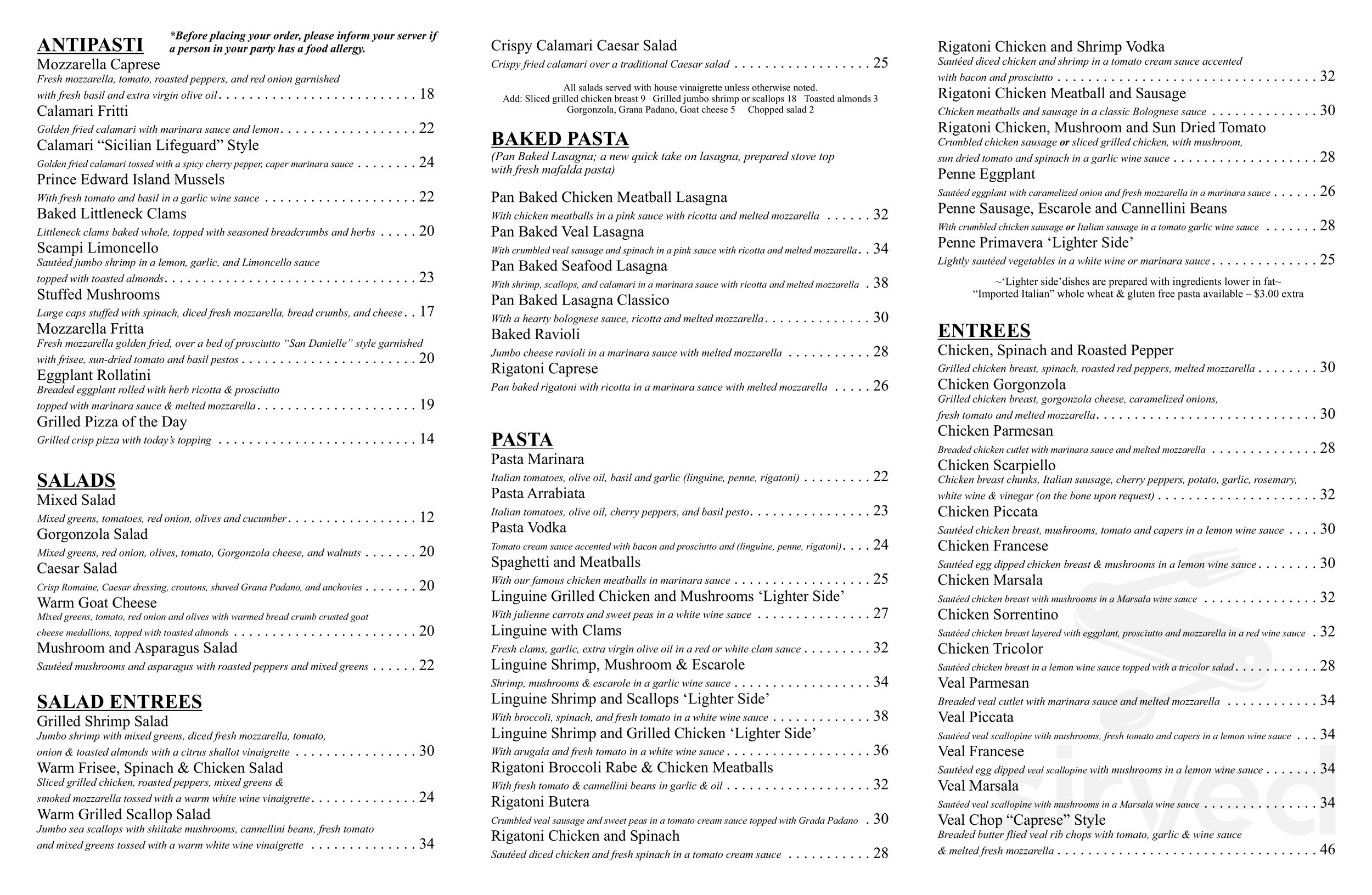 Butera's Restaurant of Bay Shore menus in Bay Shore, New York, United ...