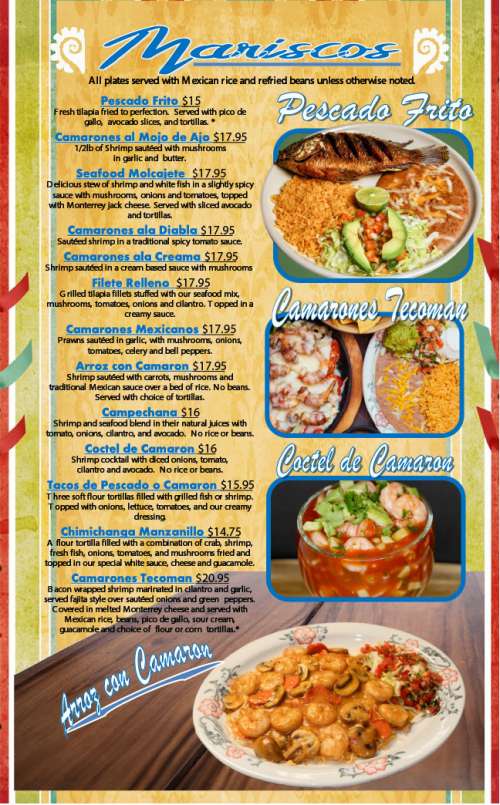 Casa Colima Mexican Restaurant & Cantina menu in Portland, Oregon, USA