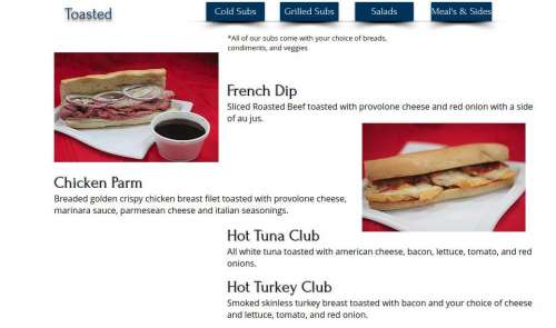 SUB STATION - Hooksett menu in Hooksett, New Hampshire, USA