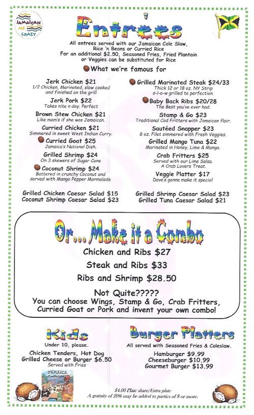 Sugar Shack menu in Ocean Isle Beach, North Carolina, USA