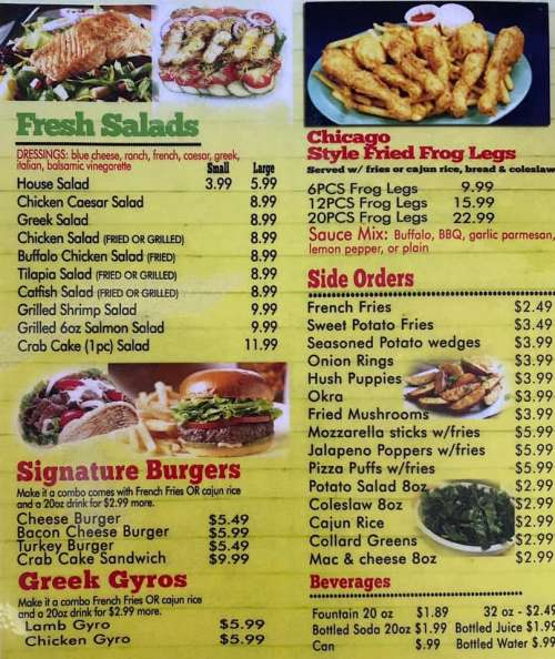 Shark's Fish & Chicken menu in Upper Marlboro, Maryland, USA