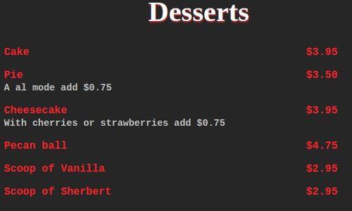 Drew Menas Restaurant & Lounge menu in North Versailles, Pennsylvania, USA