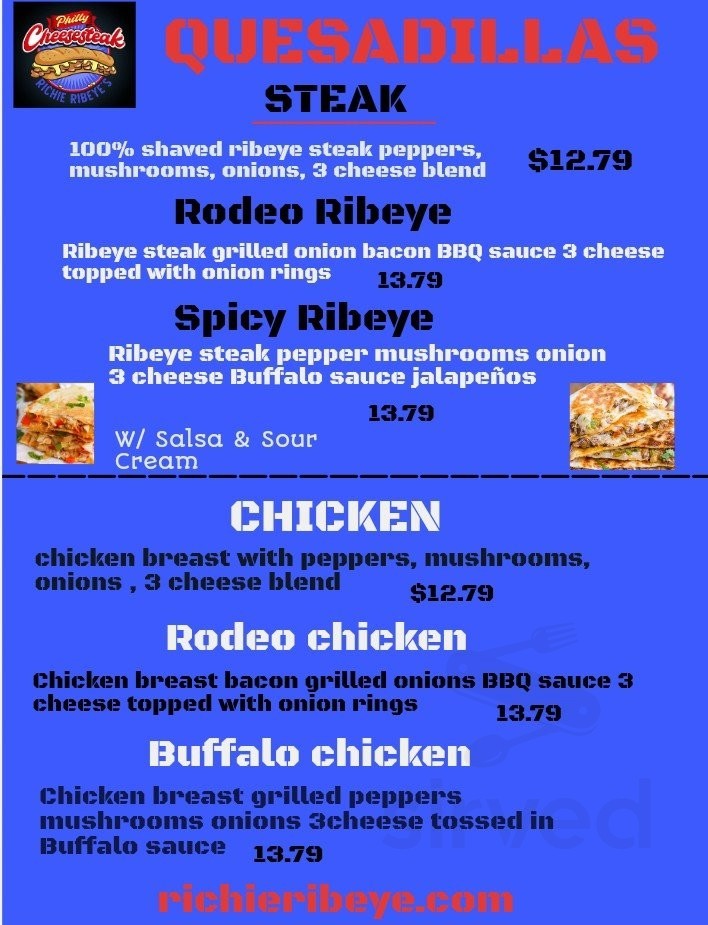 Richie Ribeye menus in Biddeford, Maine, United States