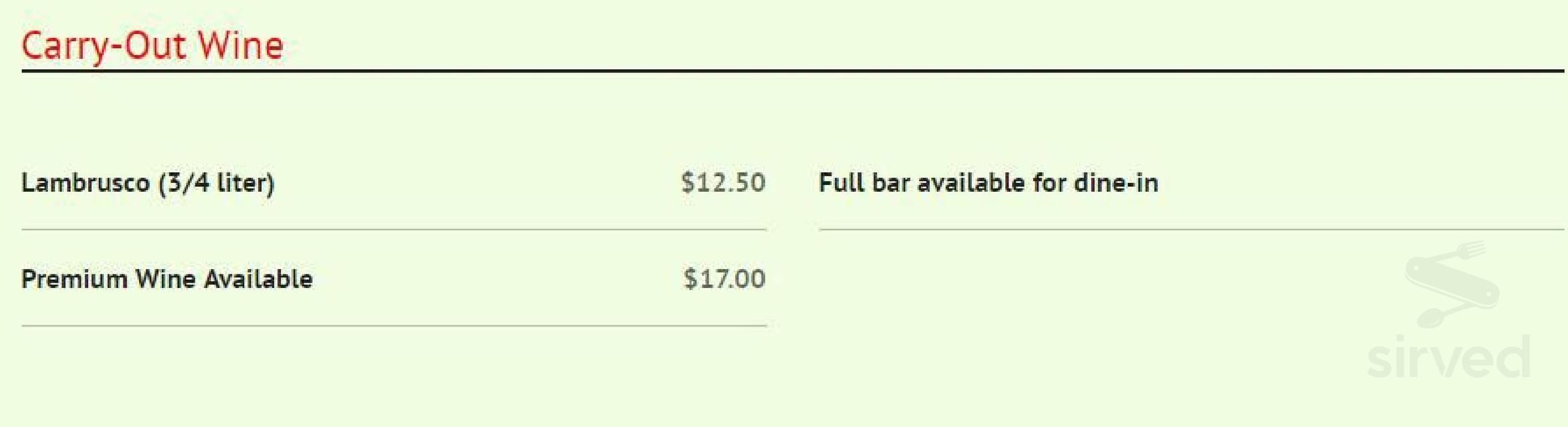 Menu for Gerry's Pizza in Rockford, IL | Sirved