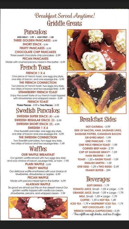 Family Chef menu in Morrison, Illinois, USA