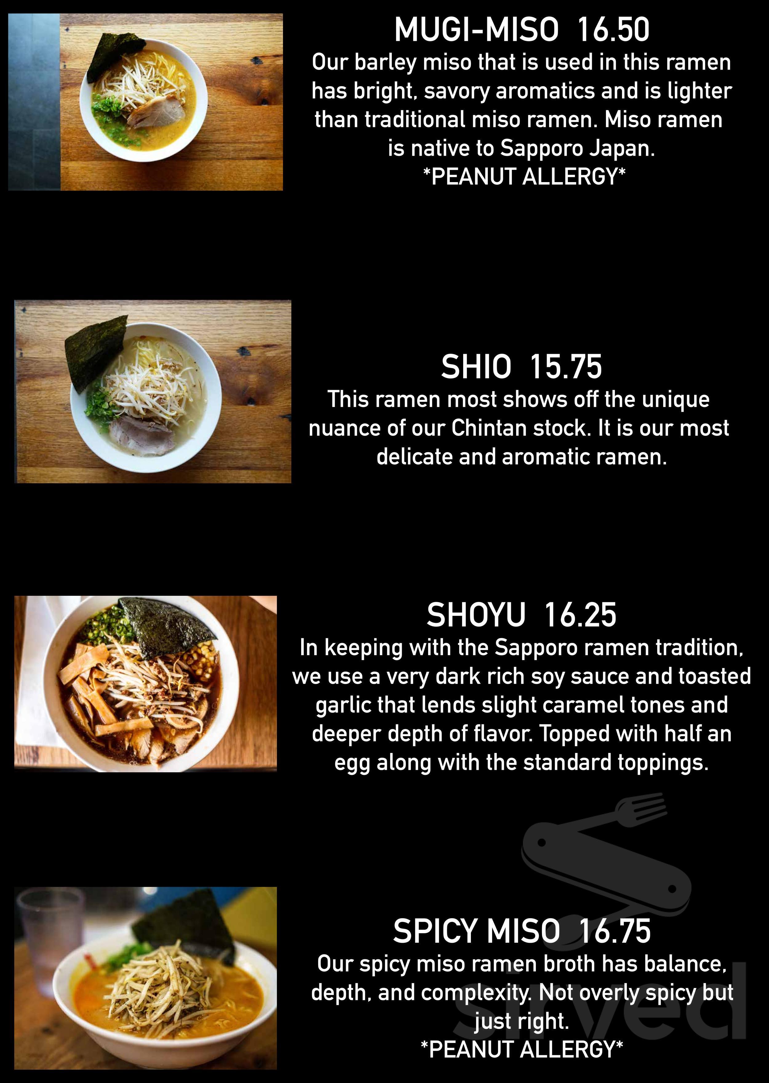 DAIKAYA menu in 705 6th St NW, Washington, DC 20001