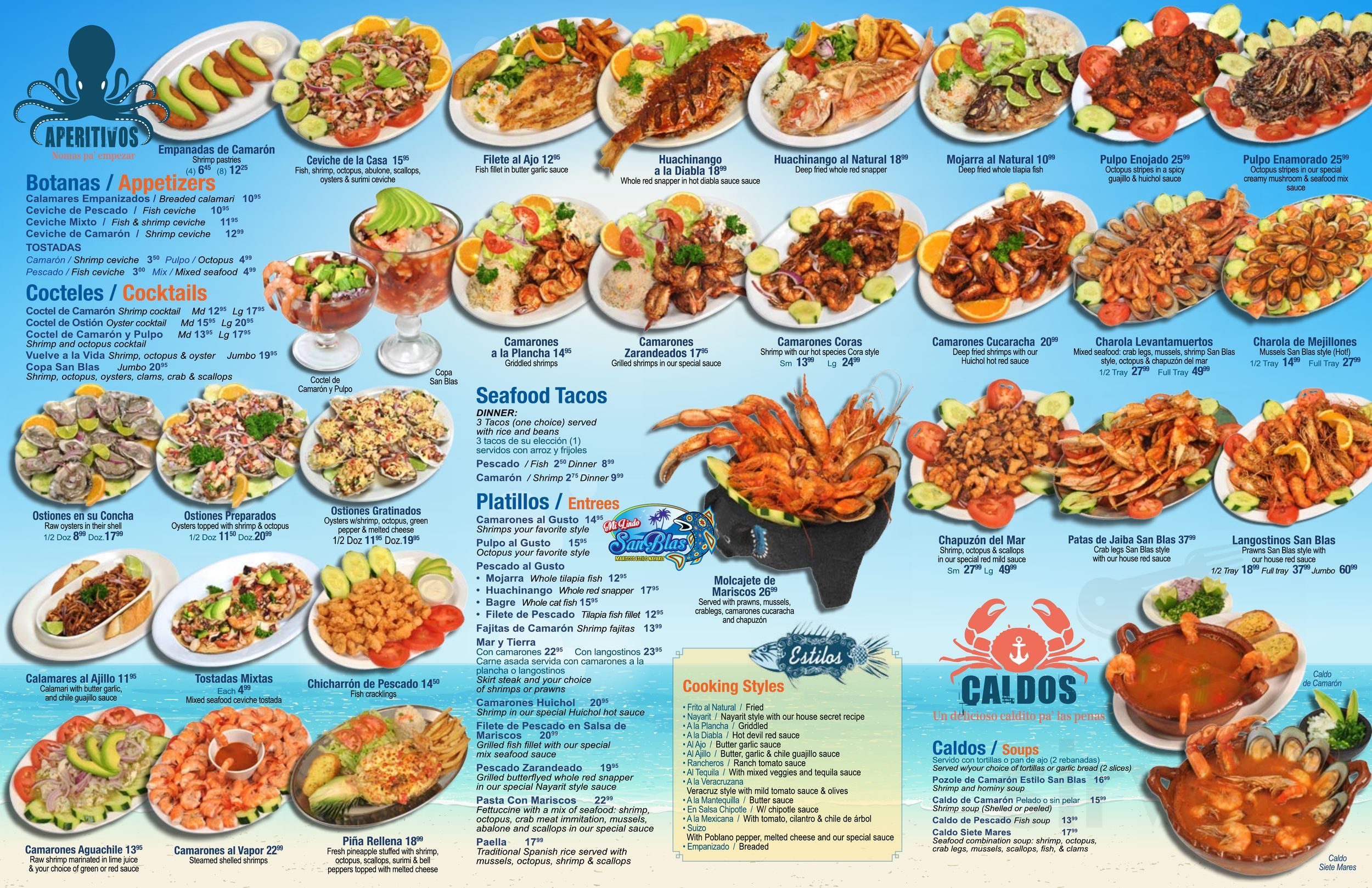 Mi Lindo San Blas menu in Detroit, Michigan, USA