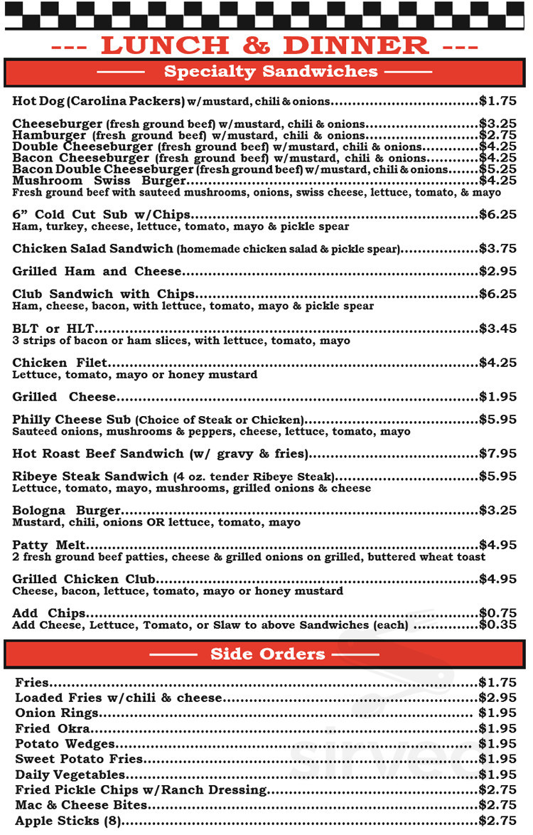 Dee's Diner menus in Goldsboro, North Carolina, United States