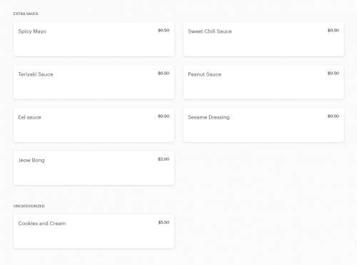 Lao Ocean menu in Gulf Breeze, Florida, USA