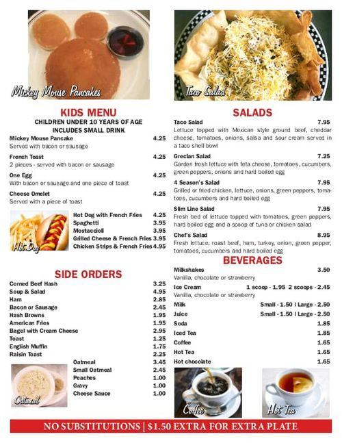 Highland Diner menu in Highland, Illinois, USA