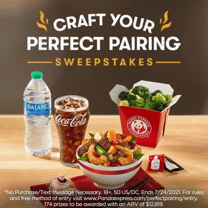 Panda Express menu in Angus, Ontario, Canada