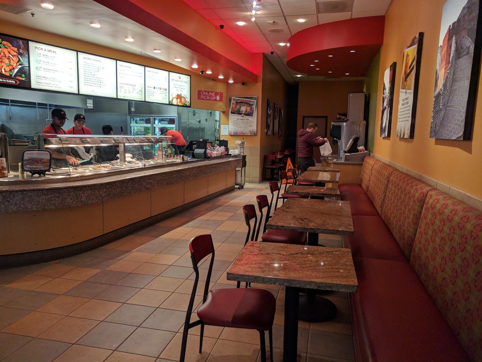 Panda Express menu in Chicago, Illinois, USA