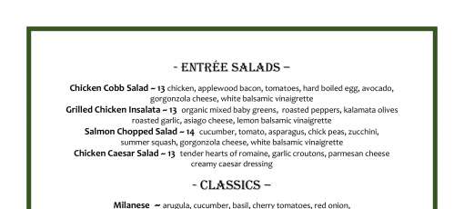 Menu for La Cucina di Hampden House in Hampden, MA | Sirved