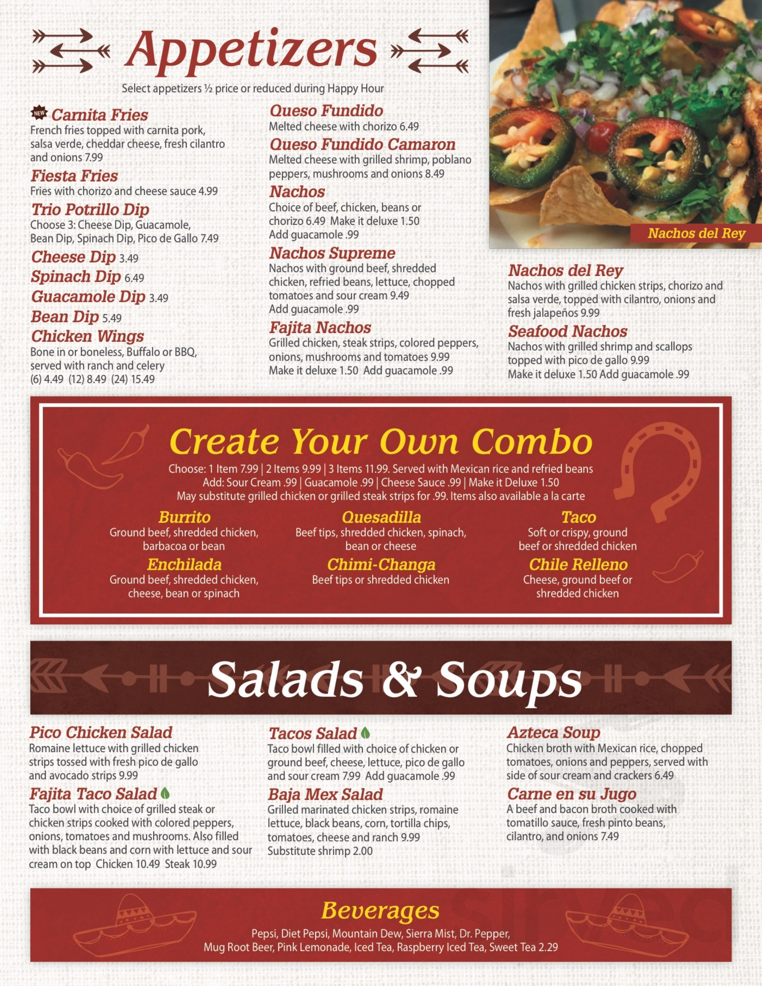 Tres Potrillos Mexican Restaurant Galloway menus in Galloway, Ohio ...