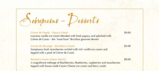 Menu for Ipanema Brazilian Steak House in Ocala, FL | Sirved
