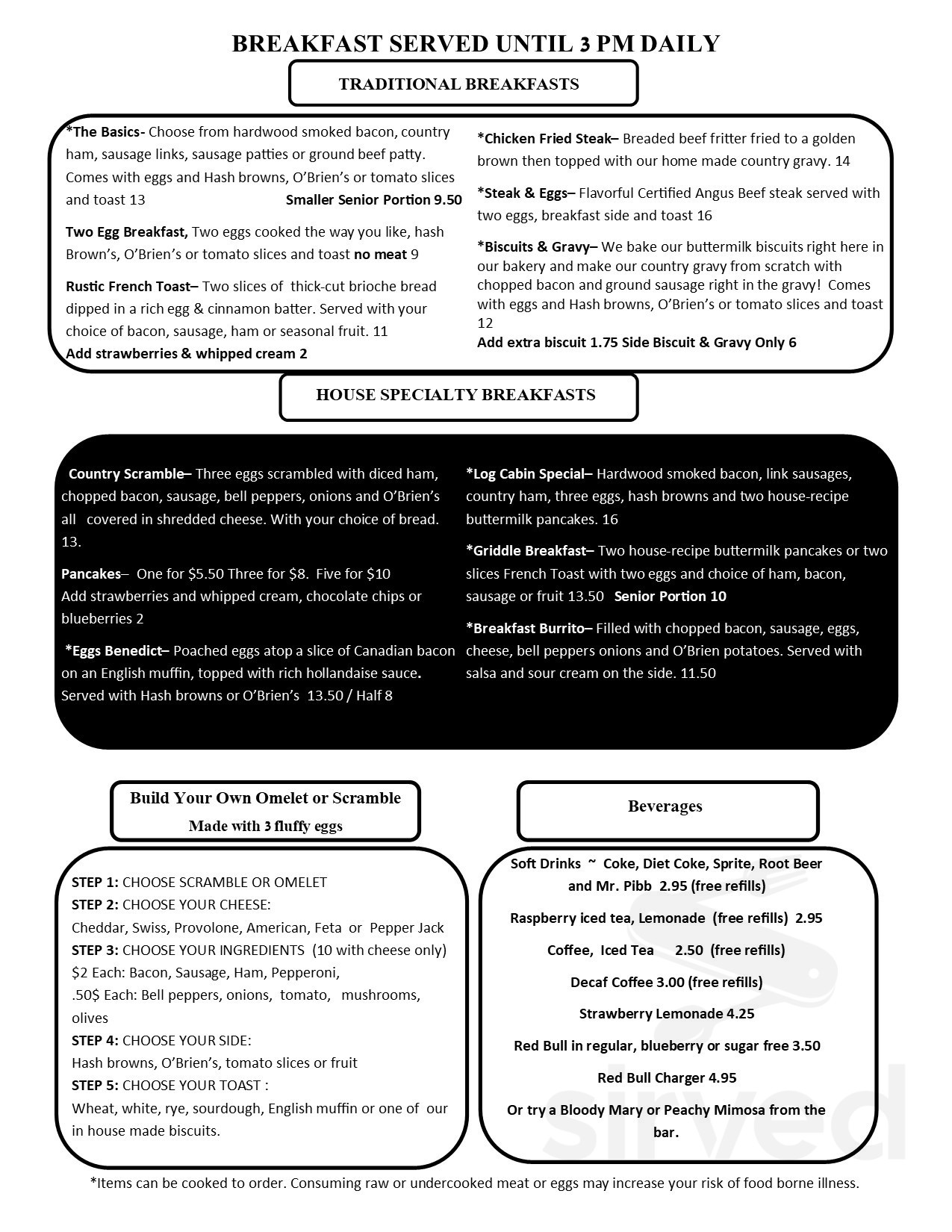 Menu for Village Taphouse & Grill in Marysville, WA | Sirved