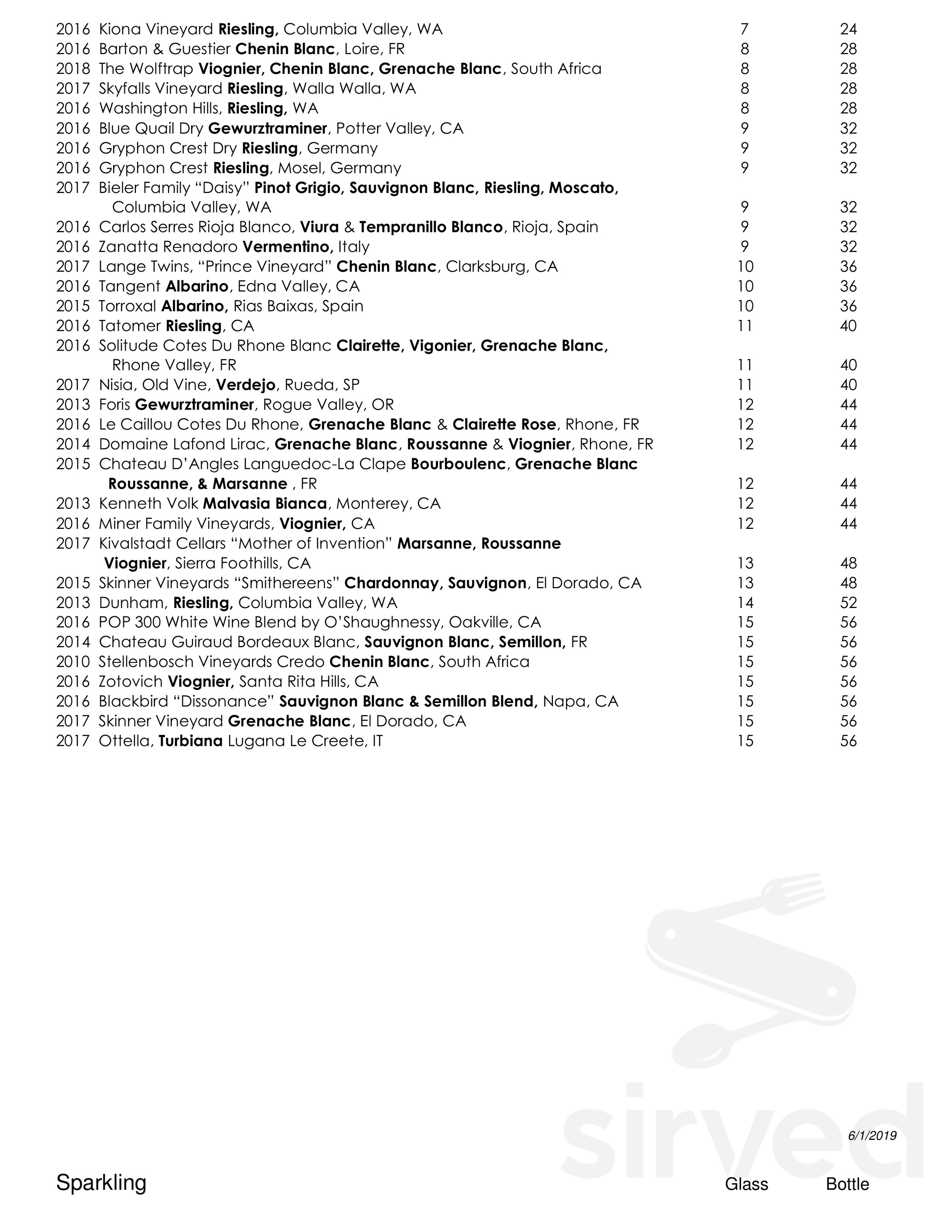 Merlion menu in Seabrook, Texas, USA