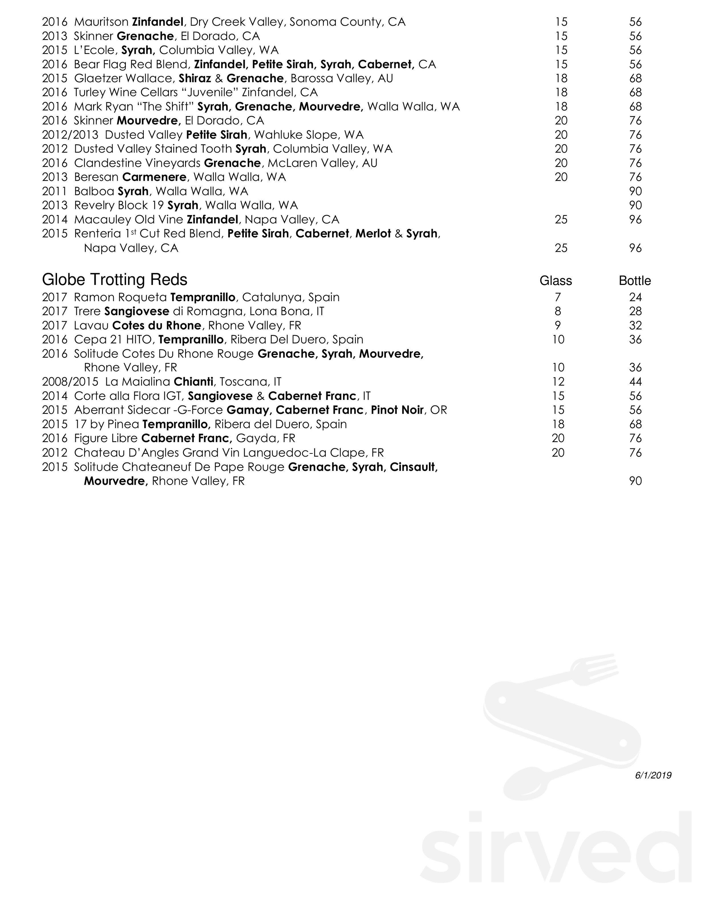 Merlion menu in Seabrook, Texas, USA