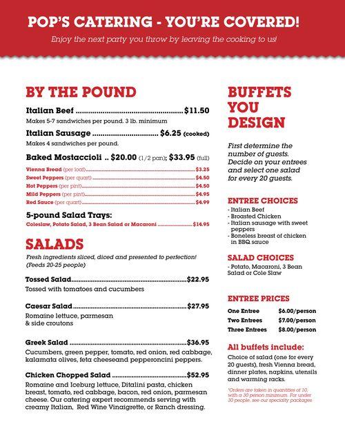 Pop's Italian Beef & Sausage - Palos Heights menu in Palos Heights ...