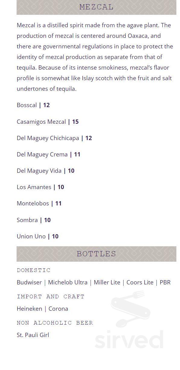 Menu - Neptune Beach FL's Flying Iguana Taqueria & Tequila Bar | Sirved