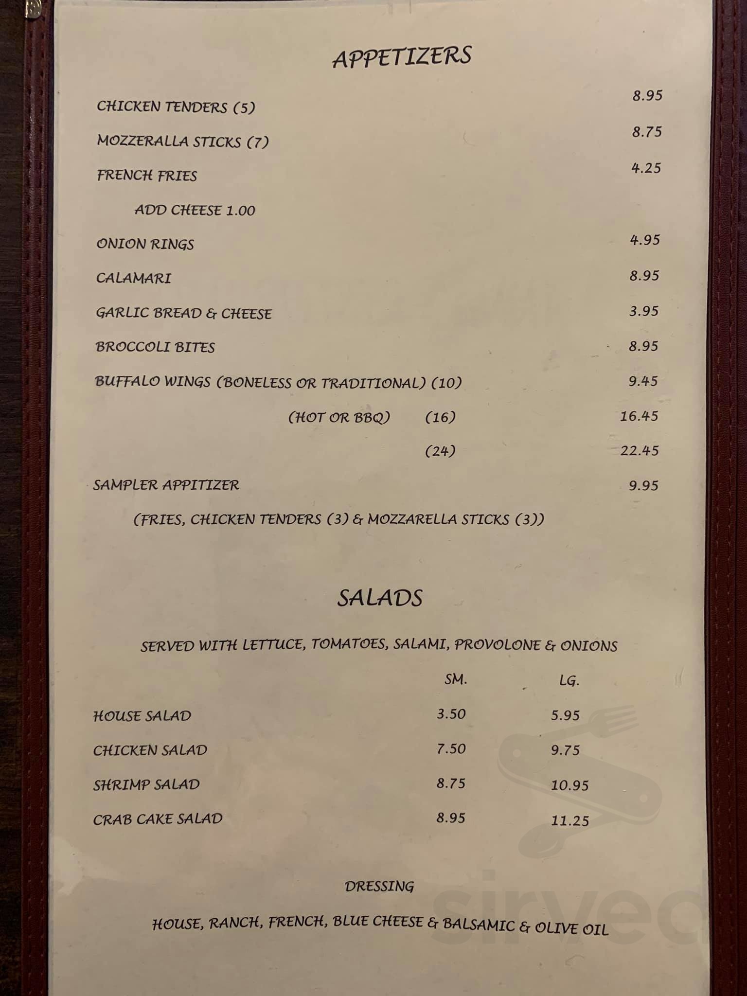 Annas Pizza menu in Windsor, Virginia, USA