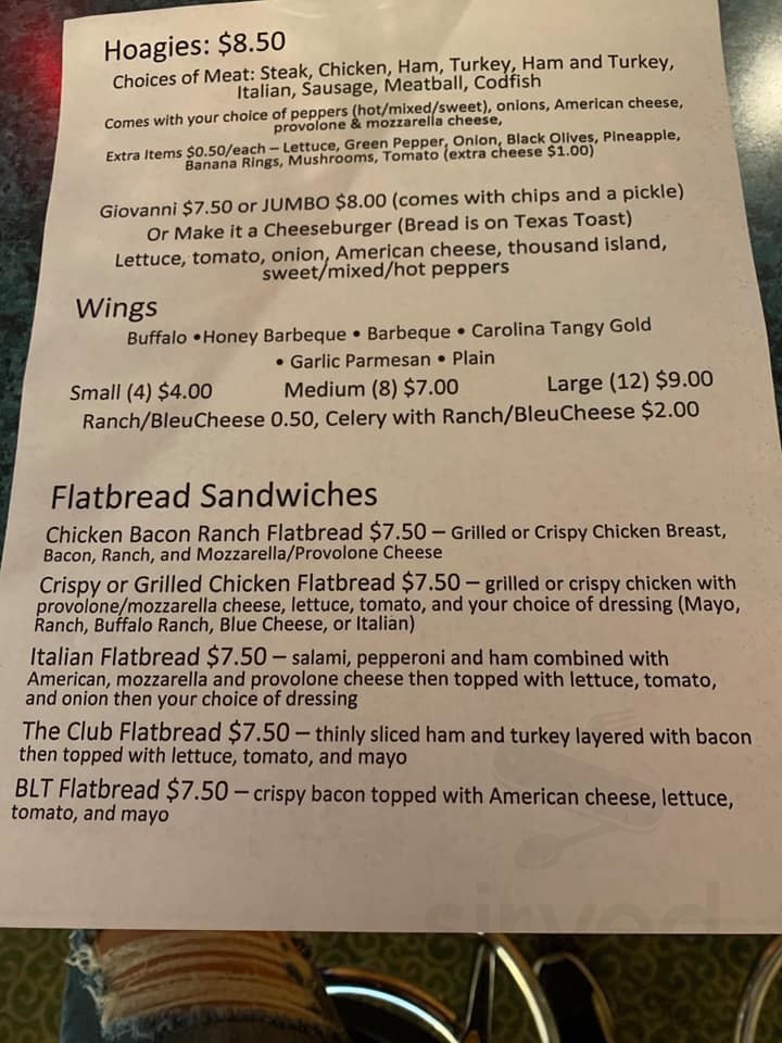 Washington Square menus in Clarksburg, West Virginia, United States