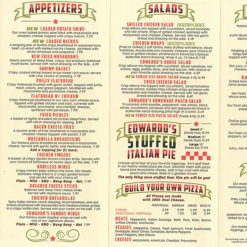 Edwardo's Pizza & Subs LLC menu in Williamstown, Kentucky, USA