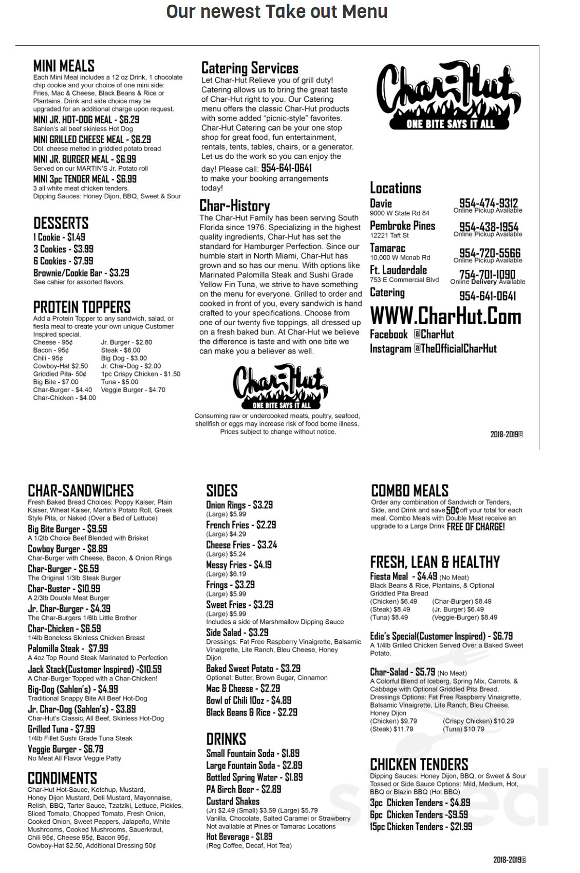 Char-Hut | Davie, FL menu in Davie, Florida, USA