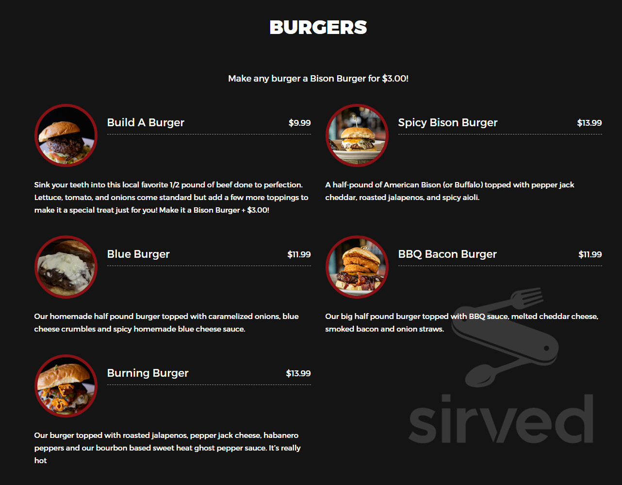 The Crafty Jackalope menu in Bridgeville, Pennsylvania, USA