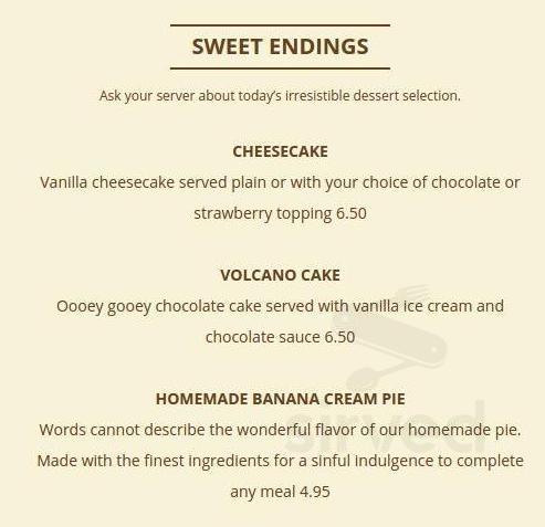 Muldoon's on Main menu in Carmel, Indiana, USA