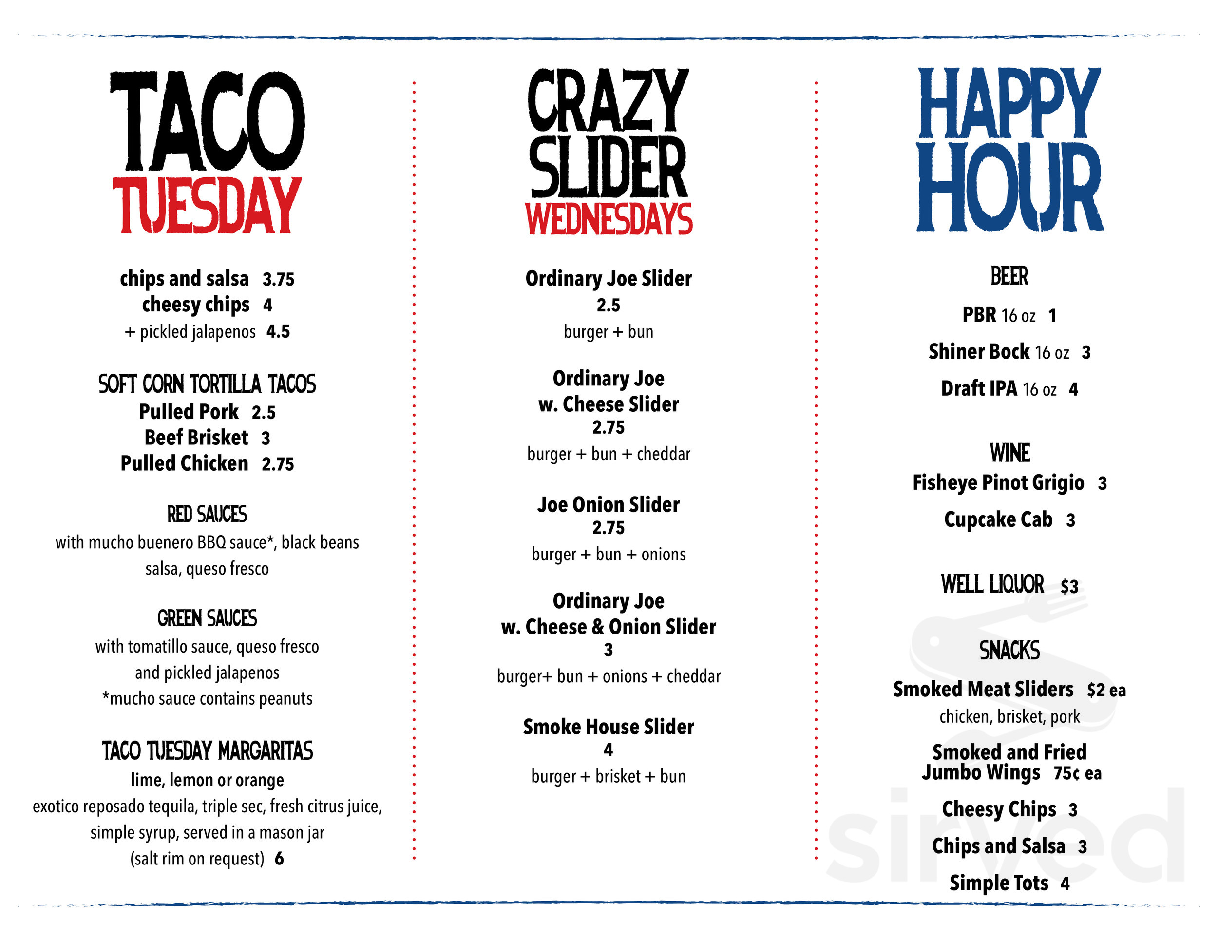 J Bird Smoked Meats menu in Keego Harbor, Michigan, USA