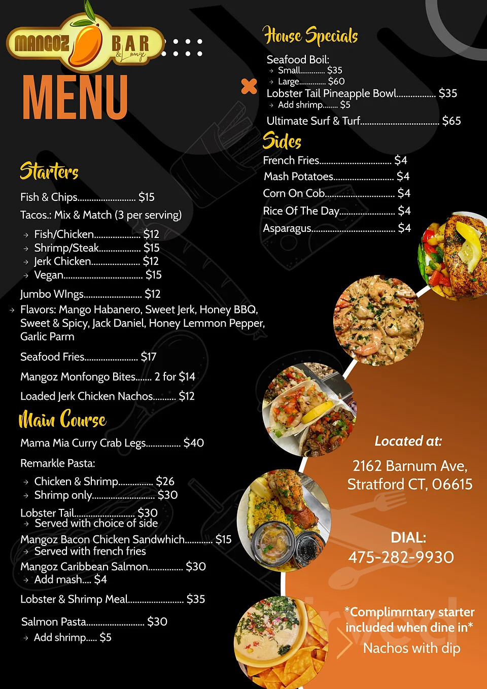 Mangoz Bar & Lounge menus in Stratford, Connecticut, United States