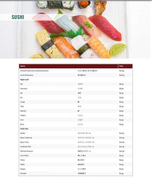 Mr Ojisan Neo Bar & Sushi menu in Honolulu, Hawaii, USA