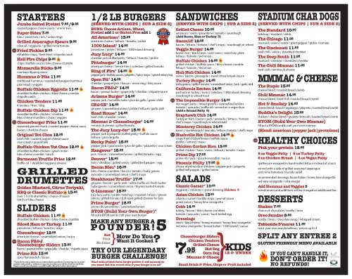 Cold Beers & Cheeseburgers menu in Glendale, Arizona, USA