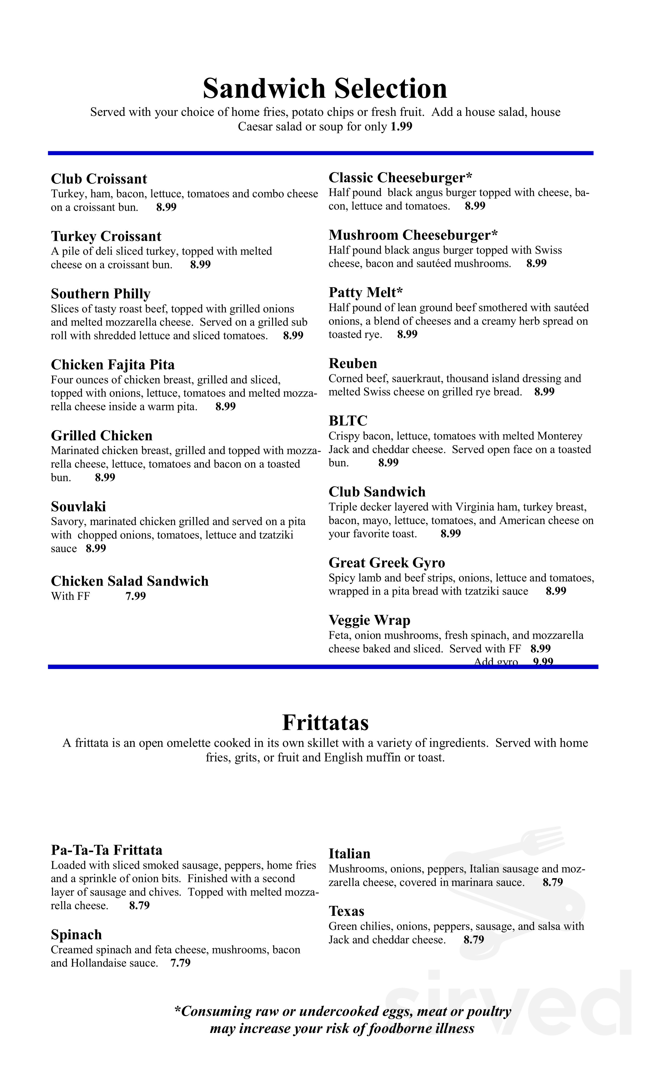 Menu for Benetis Restaurant in Durham, NC | Sirved